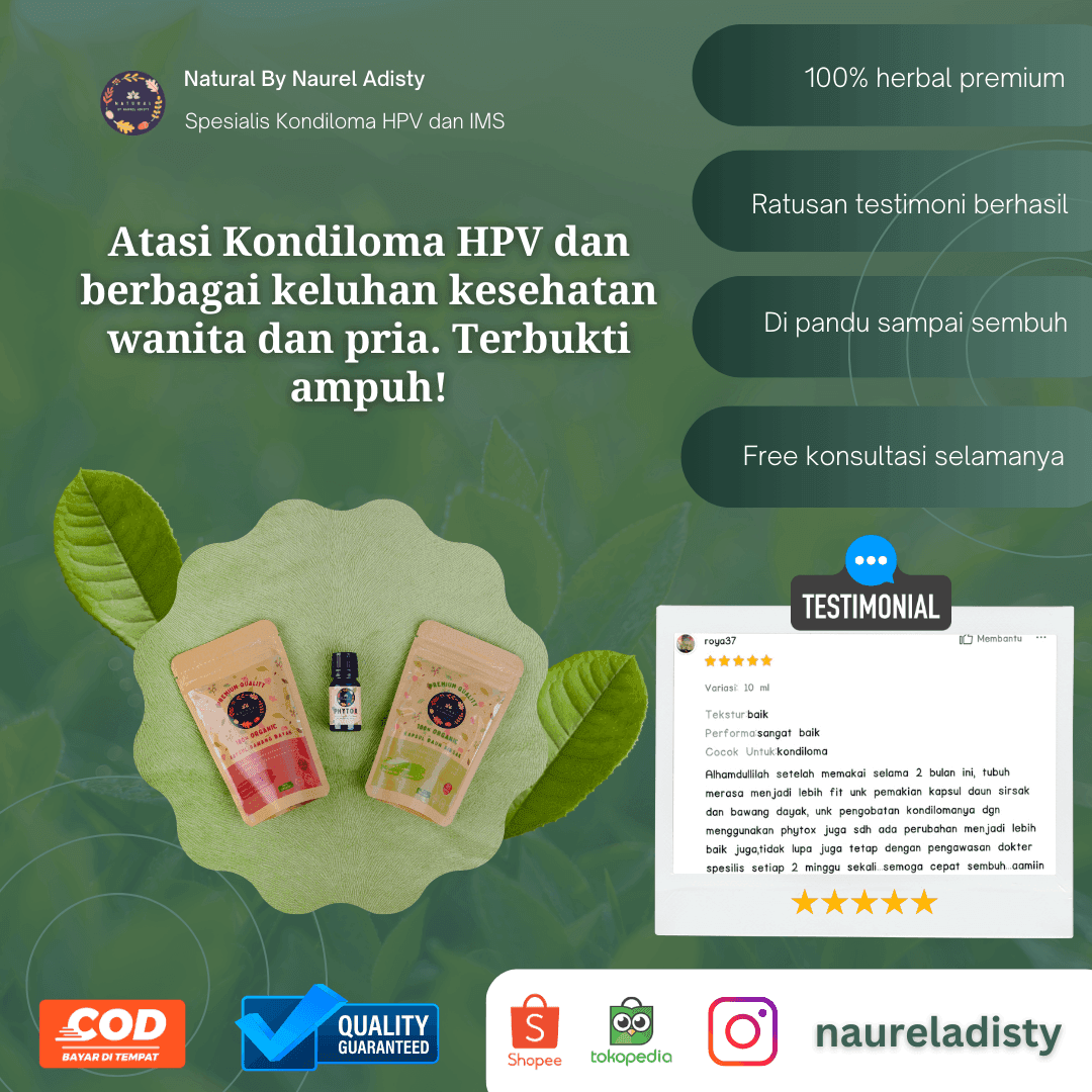 Obat Herbal Kutil Kelamin Murah dan Terbukti - Natural By Naurel Adisty